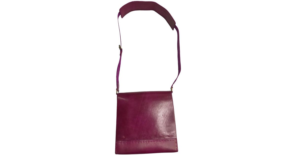 Zasta Studio Shoulder Assistant Two Sling Leather Bag in Purple | Lyst