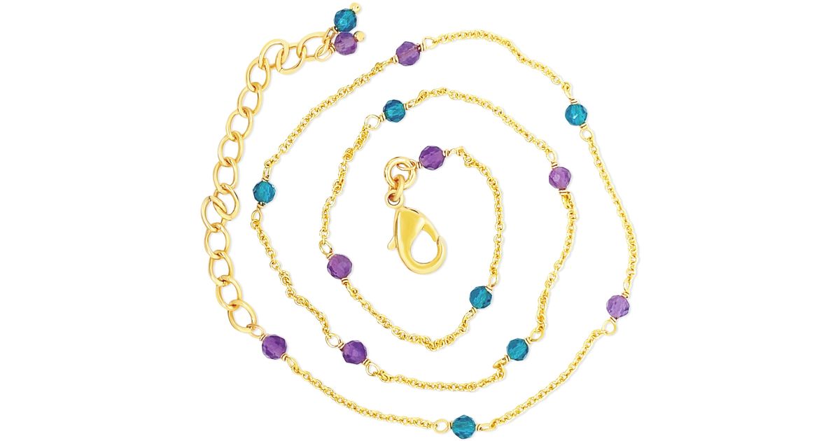 GEM BAZAAR Sapphire Bay Chain in Metallic | Lyst