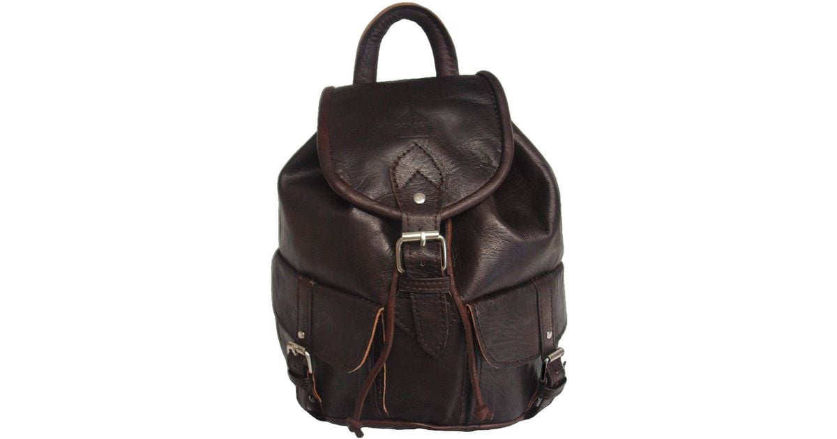 Berber Leather The Larache Small Rucksack in Black | Lyst