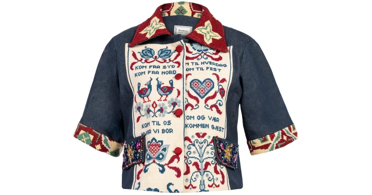 Rondooz Jacket — Nordic Gobelin in Blue | Lyst UK
