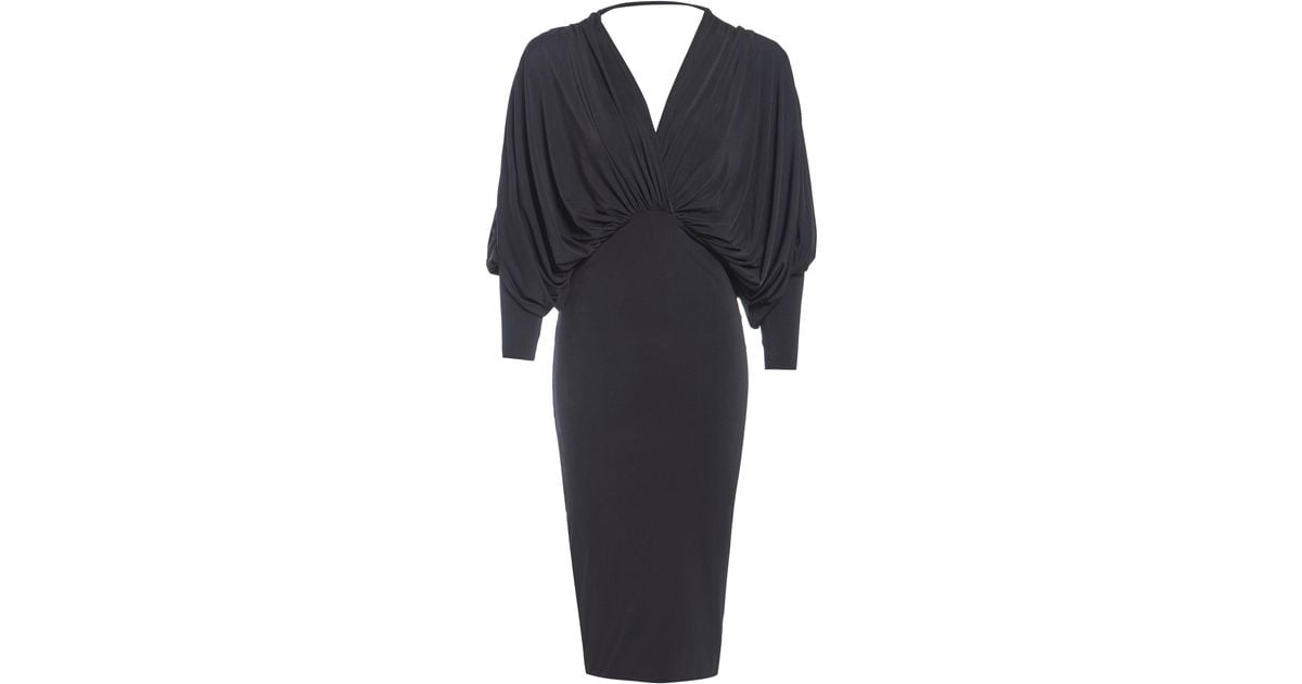 Sarvin Batwing Dress in Black | Lyst