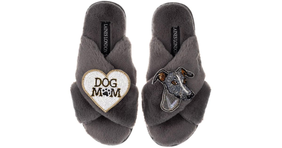 Laines London 'Classic Laines Slippers With Vinny The Italian Greyhound ...