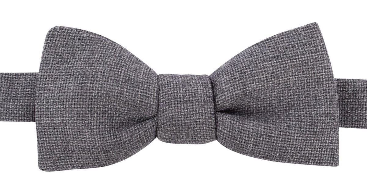 LE COLONEL Italian Wool Bow Tie in Grey for Men | Lyst UK