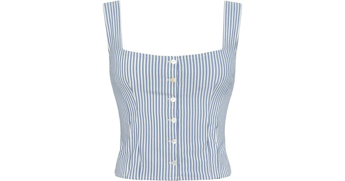 Montce Classic Stripe Mandy Top in Blue | Lyst UK