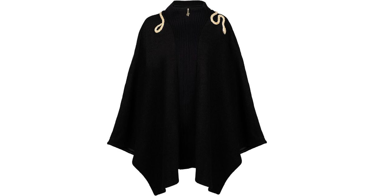 Laines London Laines Couture Wool Blend Zip Cape With Embellished ...