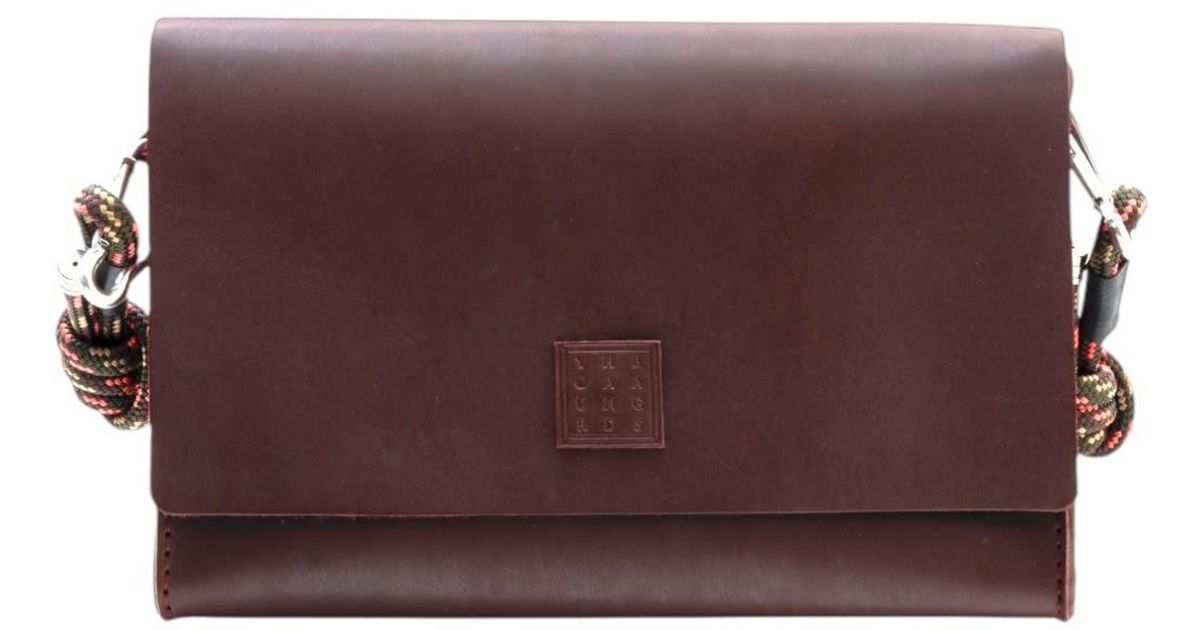 Yourhandbags Burgundy Leather Candy Bag With Rope Strap in Purple | Lyst