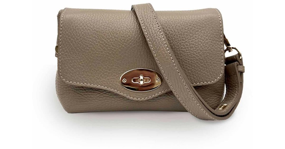 Apatchy London The Maddie Mushroom Leather Bag in Gray | Lyst