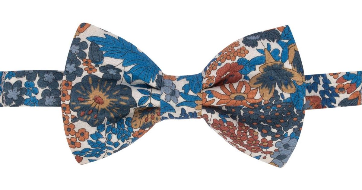 LE COLONEL Neutrals Liberty Margaret Kid Bow Tie in Blue for Men | Lyst UK