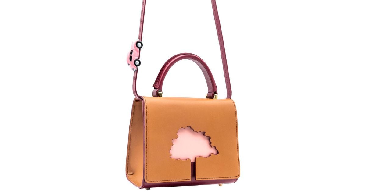 Absurde Neutrals One Way Small Leather Shoulder Bag in Pink | Lyst