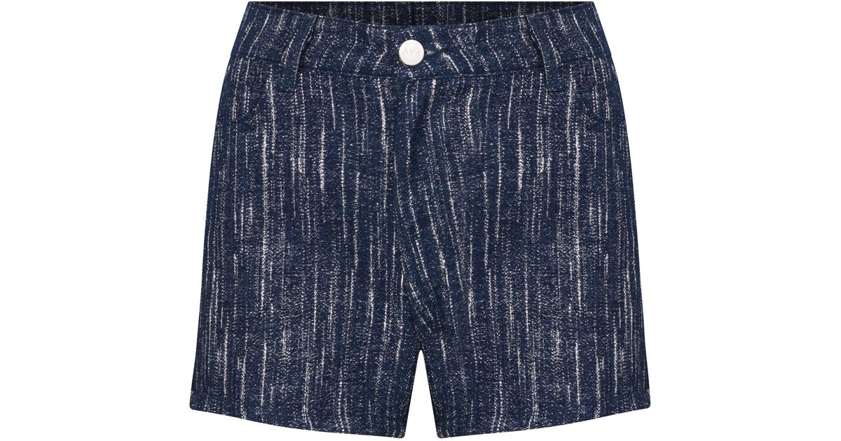 Aya Studio London Shadow Glitter Short in Blue | Lyst