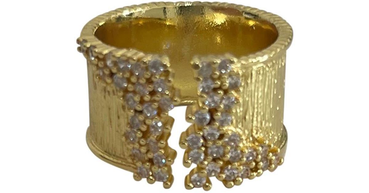 Alden Wave Ring in Green | Lyst