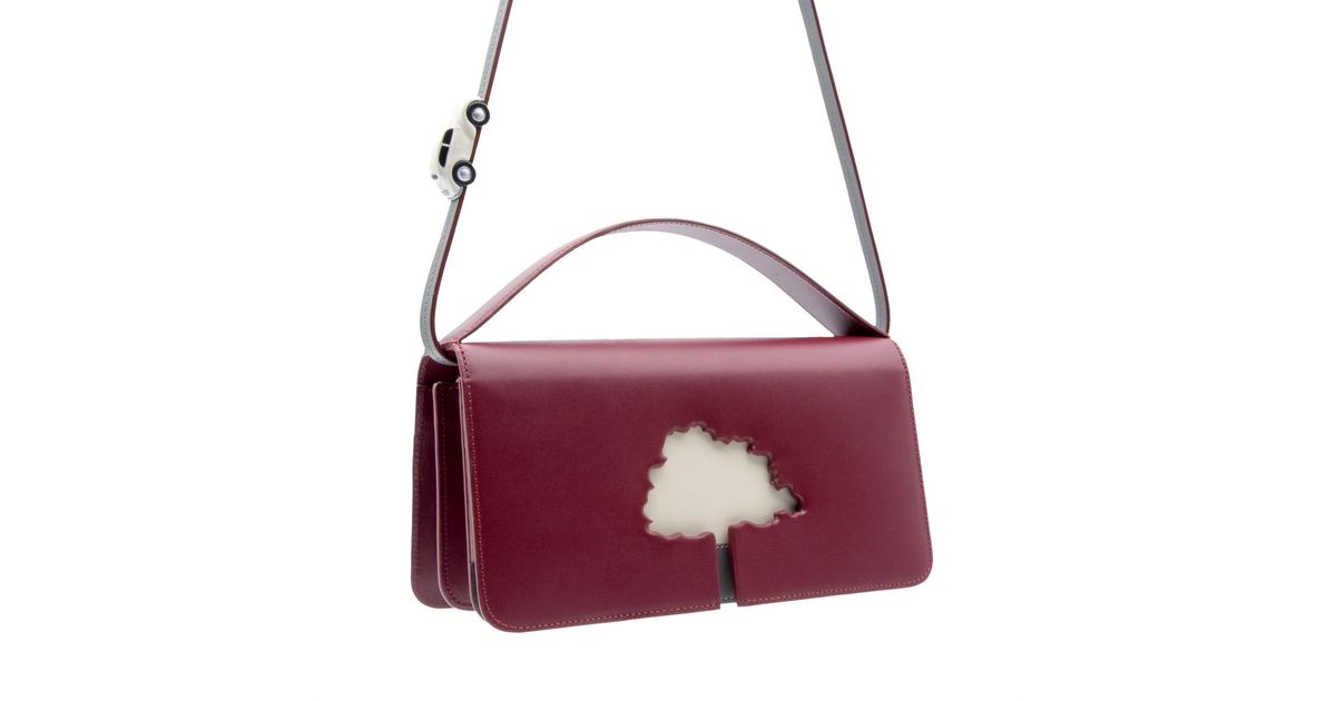 Absurde Speed Limit Medium Bag Burgundy Leather in Purple | Lyst