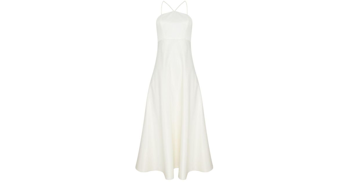 NAZLI CEREN Riley Midi Dress in White | Lyst
