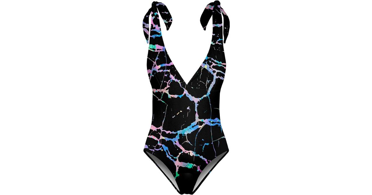 Aloha From Deer Natural Glow One Piece Swimsuit in Black | Lyst