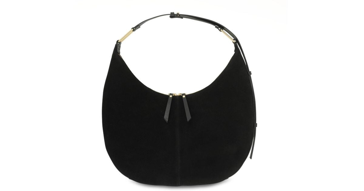 Apatchy London The Nora Suede Bag in Black | Lyst