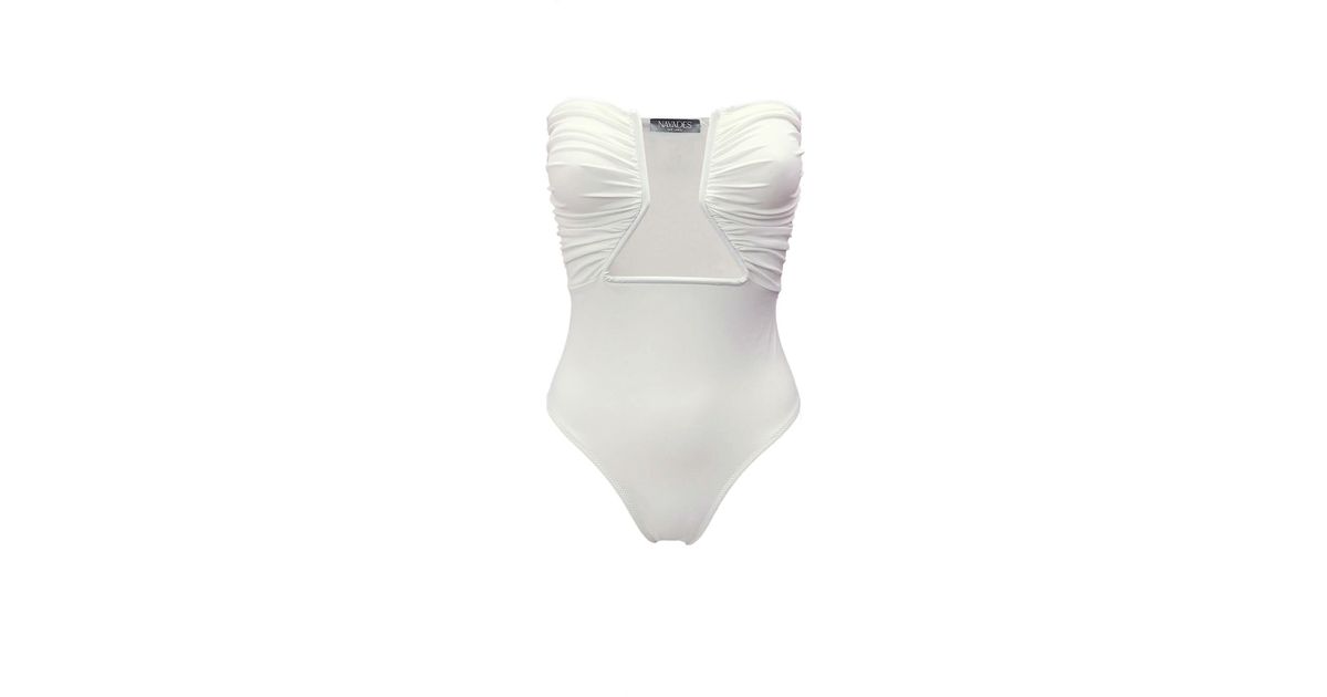Nayades the Label Neutrals Coco De Mer One-Piece Avorio in White | Lyst