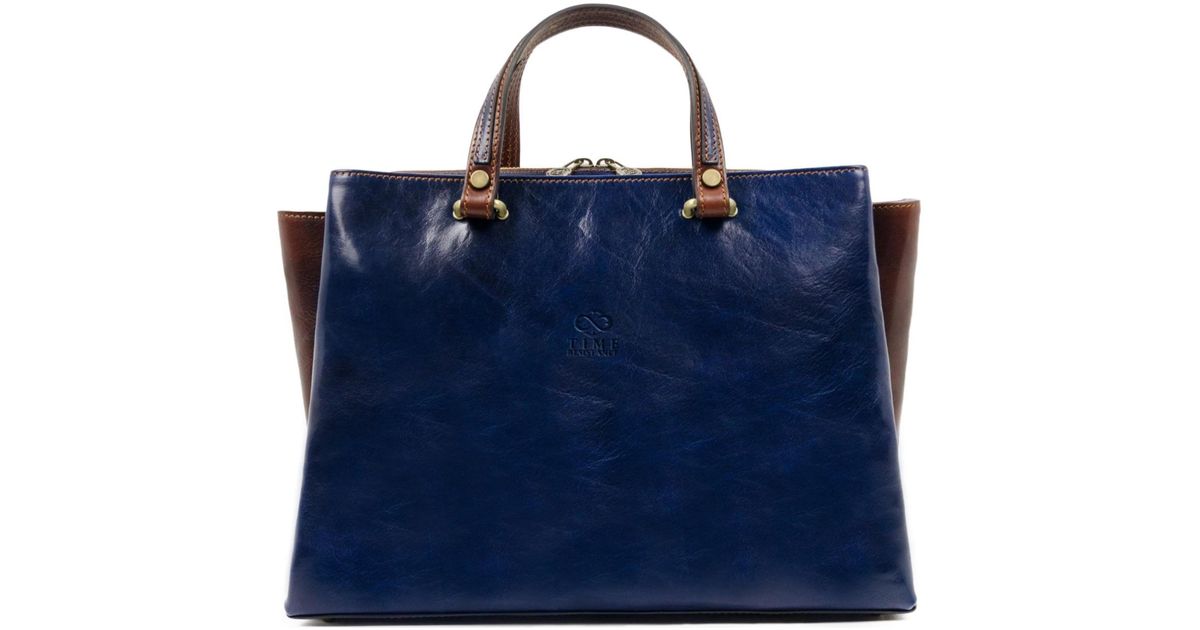 Time Resistance Leather Tote Bag For – The Scarlet Letter in Blue | Lyst