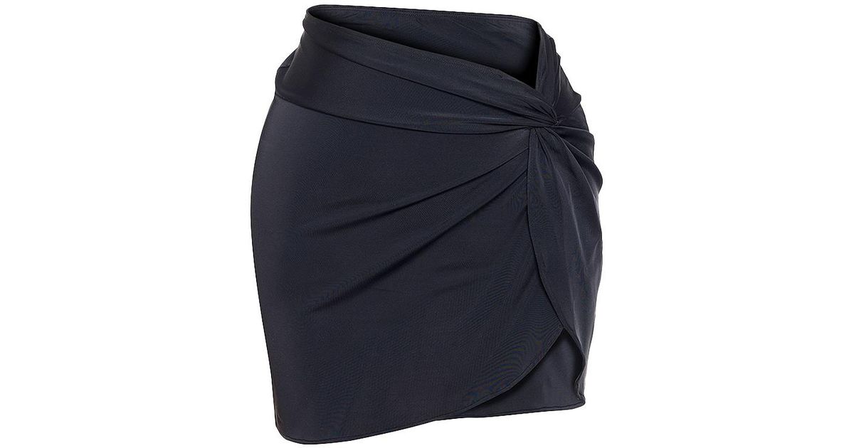 Selkie Nero Knot Pareo Skirt in Blue | Lyst UK