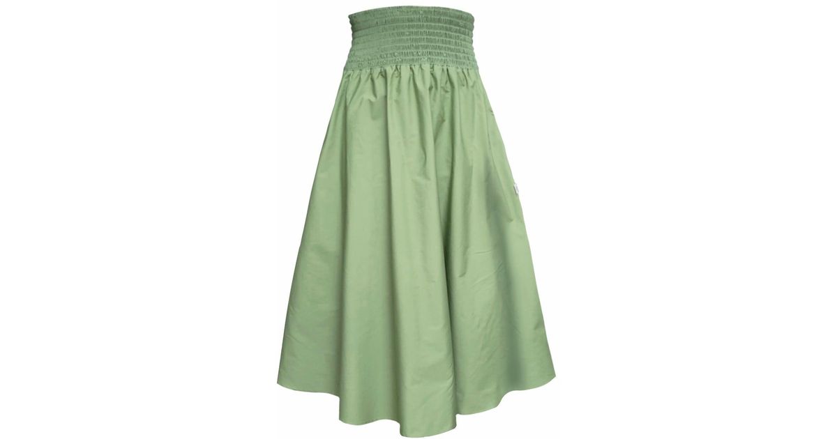 Frock Tales Orchid Midi Skirt With Pockets in Green | Lyst