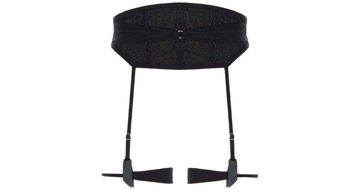 Valnue Lingerie Margaret Lace Corset Garter Belt in Black | Lyst UK