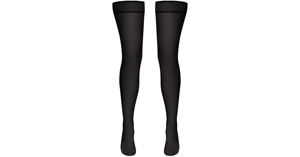 BonBon Lingerie Tru Mesh Stockings in Black | Lyst