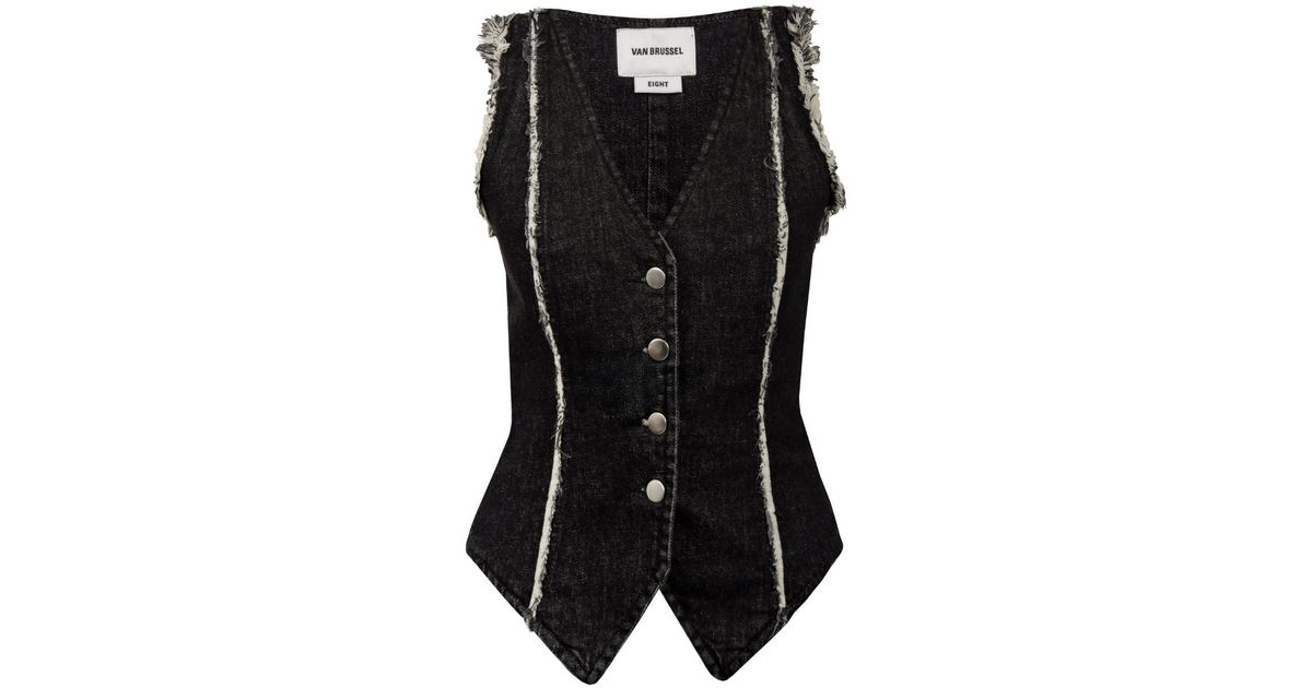 Van Brussel Saint Jacques Vest in Black | Lyst UK