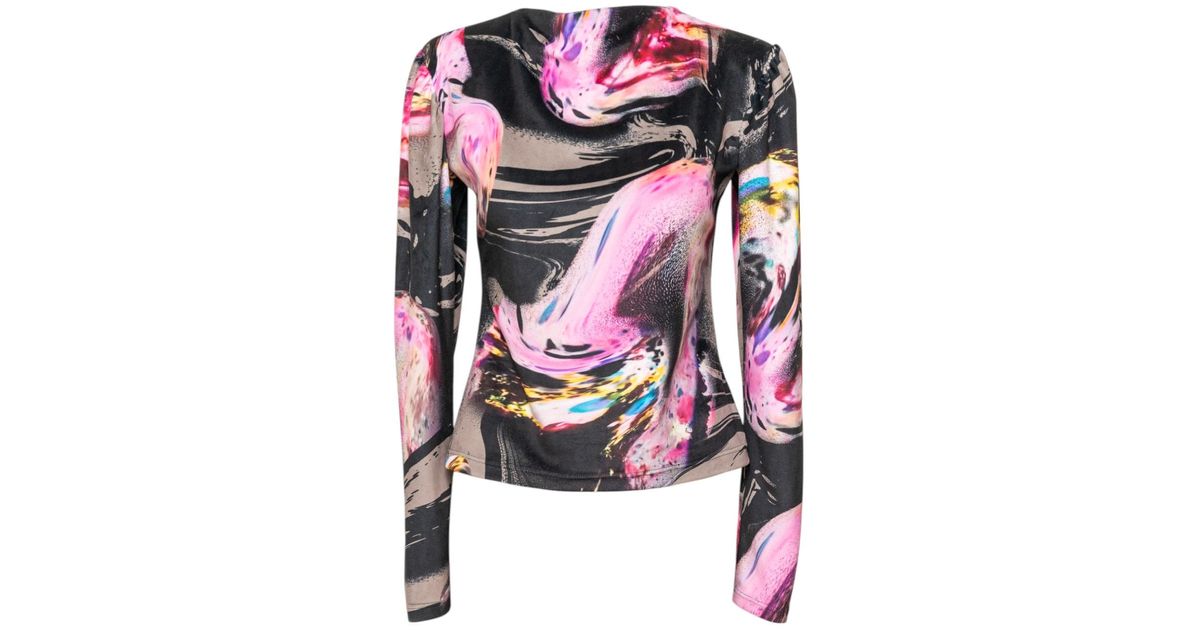 ARTISTA Ruben Velvet Top in Pink | Lyst UK