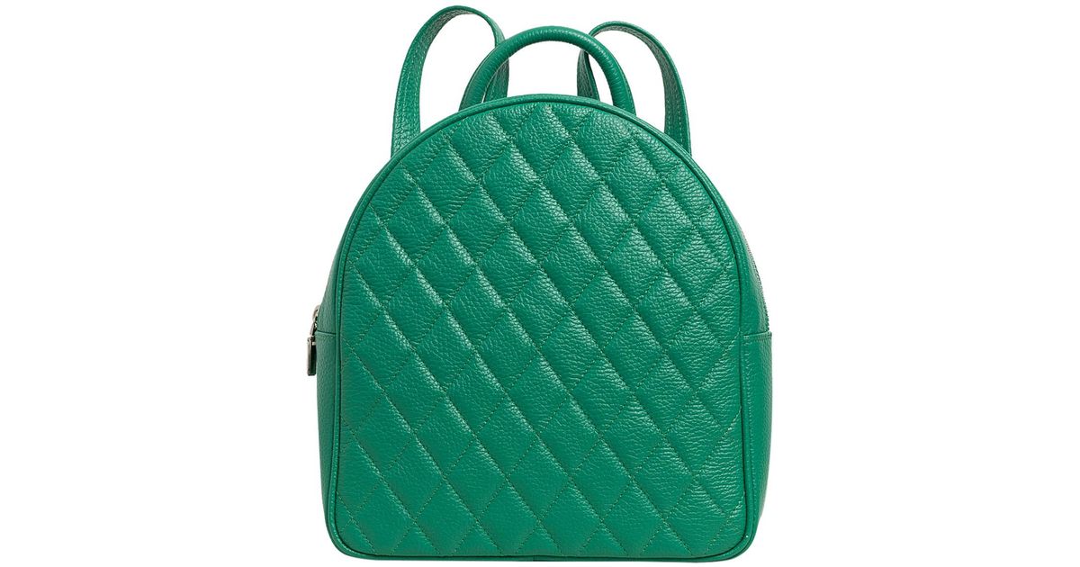 Laura Olaru Smiley Quilted Leather Backpack in Green | Lyst