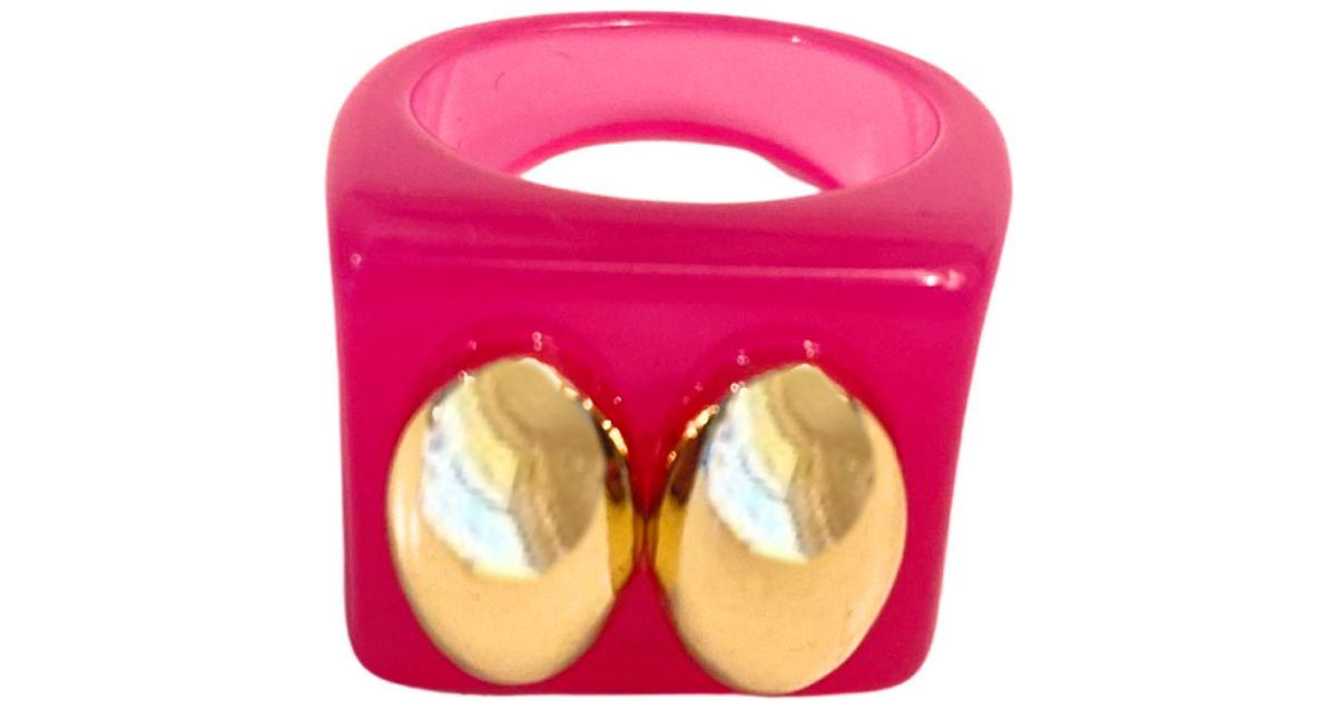 Smith & Co. Jewel Design Double Twin Ring in Pink | Lyst