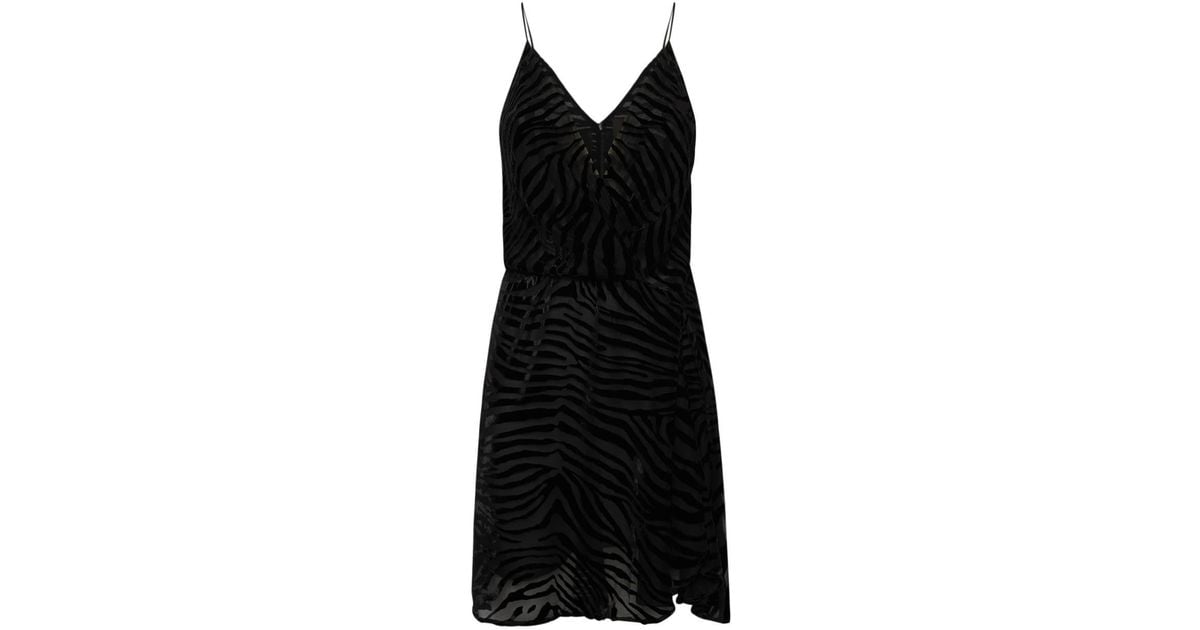 SVETA Milano Nancy Short Devoré-Velvet Dress in Black | Lyst