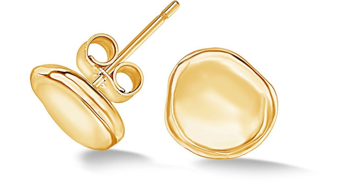 Dower & Hall Single Dimple Pebble Stud in Metallic for Men | Lyst UK