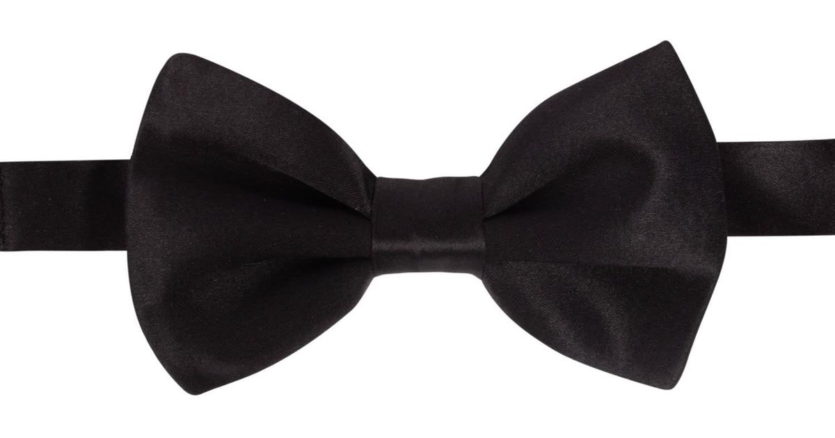 LE COLONEL Silk Kid Bow Tie in Black for Men | Lyst UK