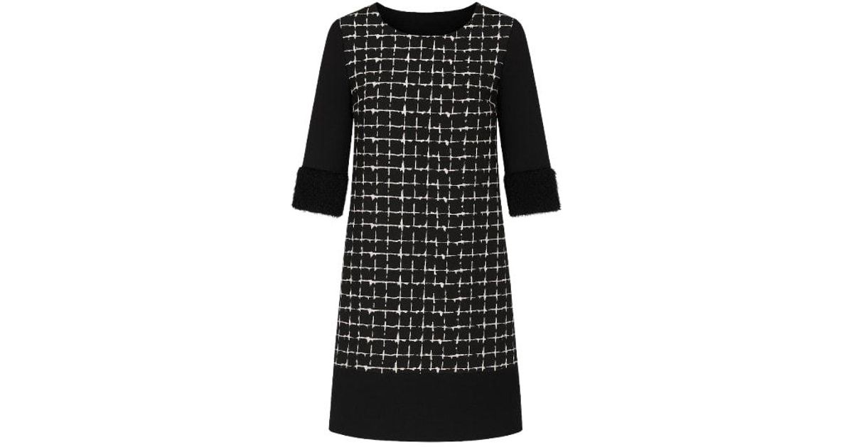 Conquista Dress With & Print Detail in Black | Lyst