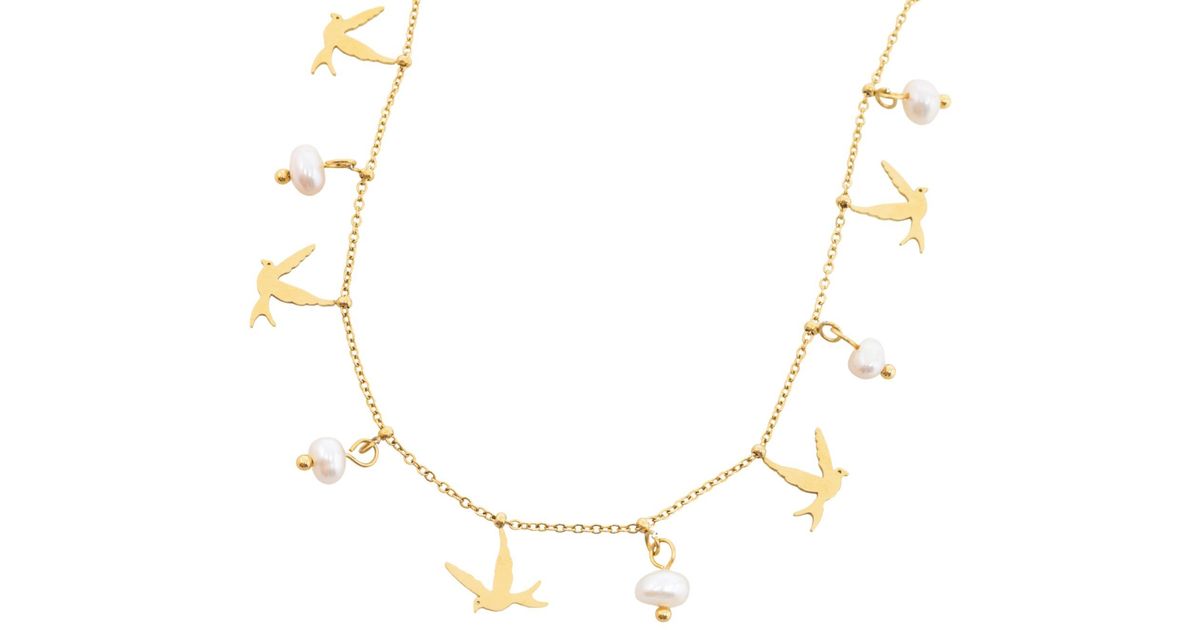Starfish Project Wings Of Hope Pearl Necklace in Metallic | Lyst UK