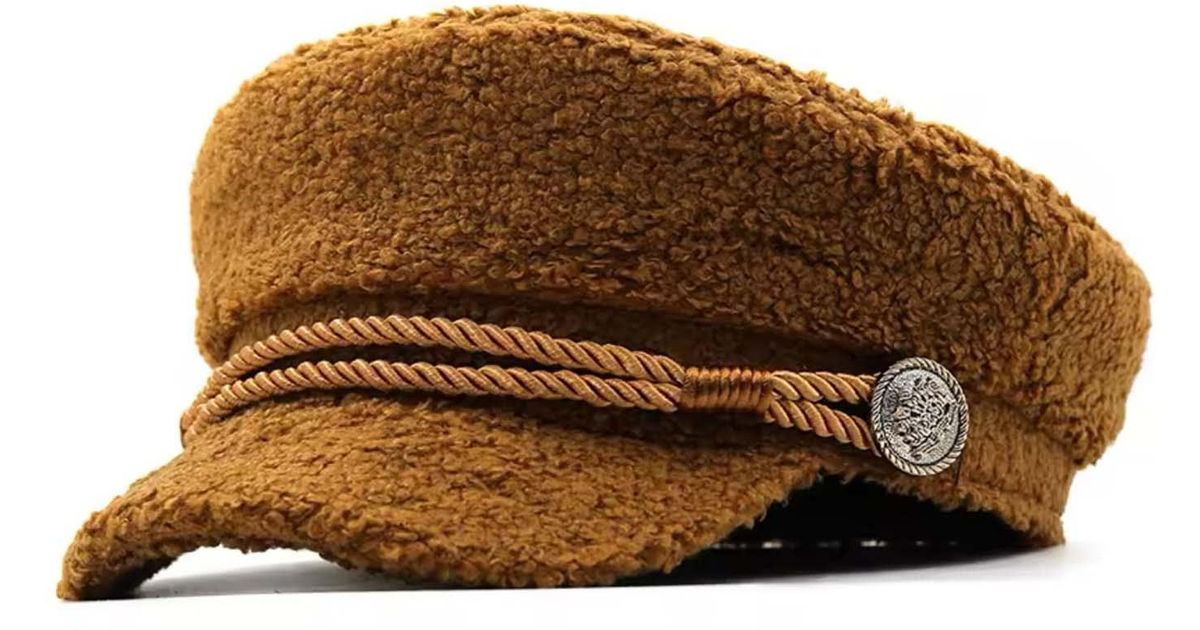 Chanel Joan Elkayam Ginger Boucle Baker Boy Hat in Brown | Lyst