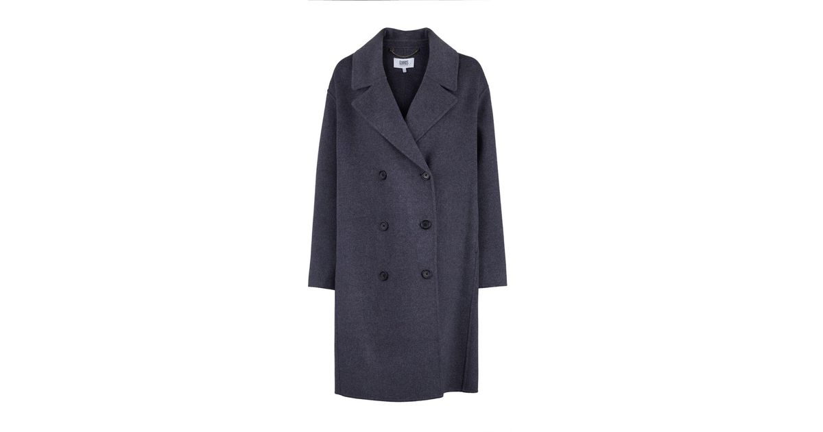 Guards London Flora Wool Cashmere Double Breasted Coat in Blue | Lyst UK