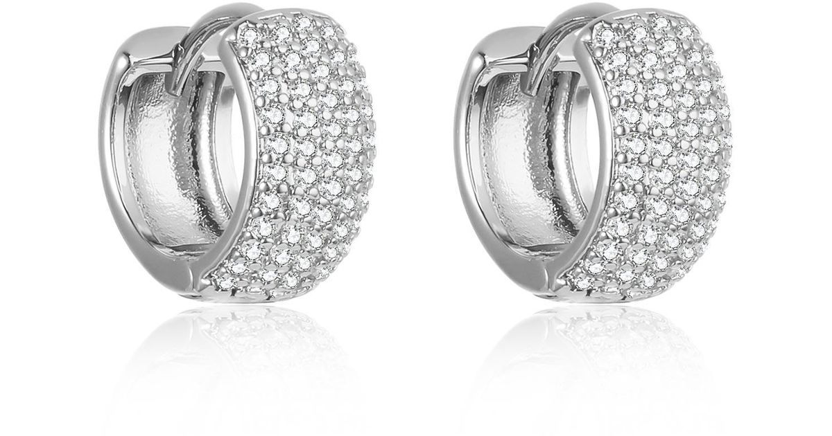 The Perfect Hoop The Sicily Hoop Pavé in Metallic | Lyst