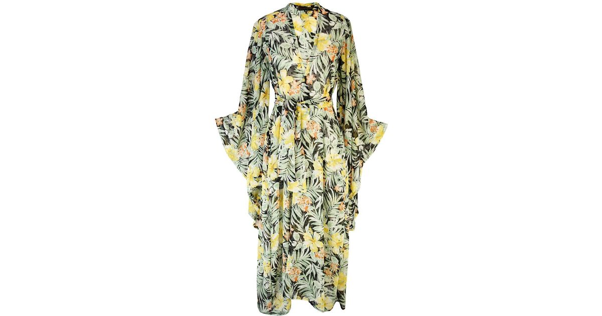 Jennafer Grace Serenity Patina Kimono in Metallic | Lyst