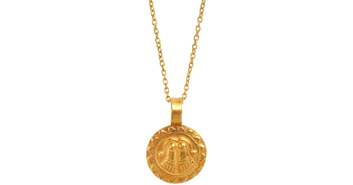 Goddess Charms Goddess Of Protection Charm Necklace in Metallic | Lyst UK