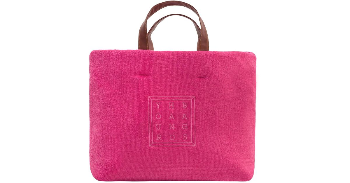Yourhandbags Fuchsia Terry Tote Bag in Pink | Lyst