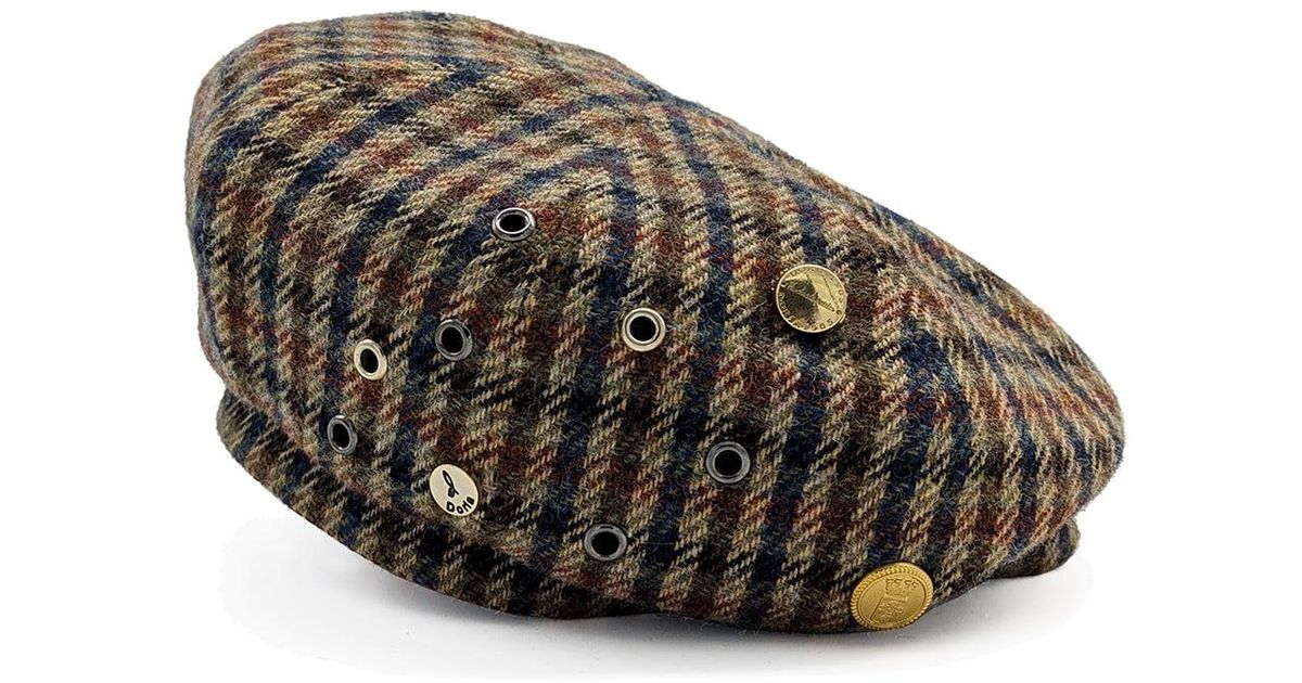 DORIA 1905 Checked Wool Fabric Basque Cap | Lyst