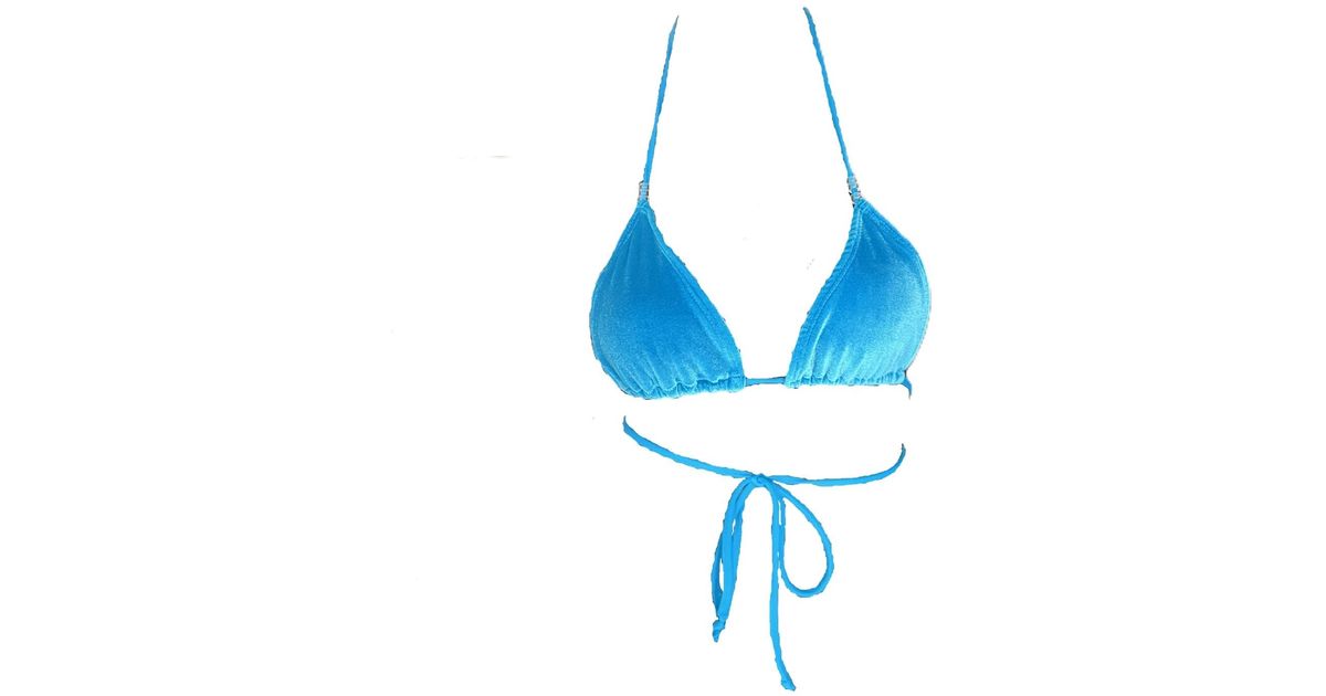 Brasini Swimwear Soninha Convertible Bikini Top in Blue | Lyst