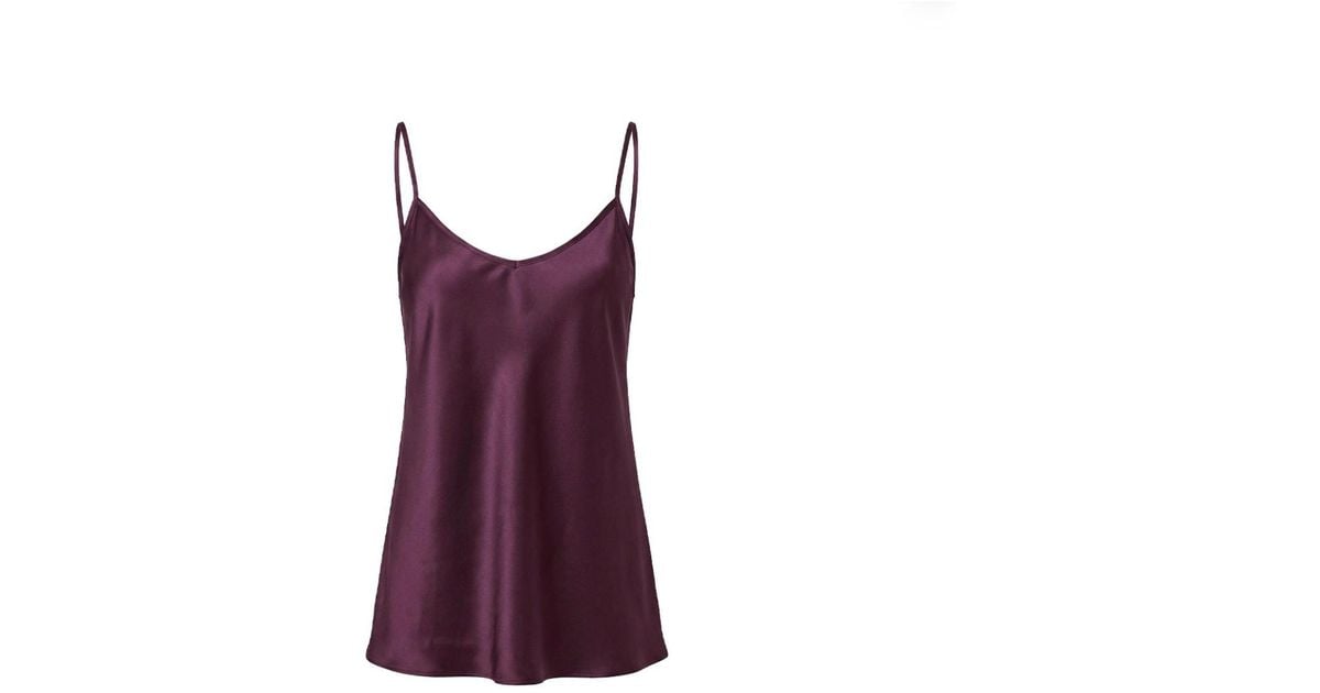 Janara Jones Beetroot Viscose Ivy Cami Top in Purple | Lyst UK