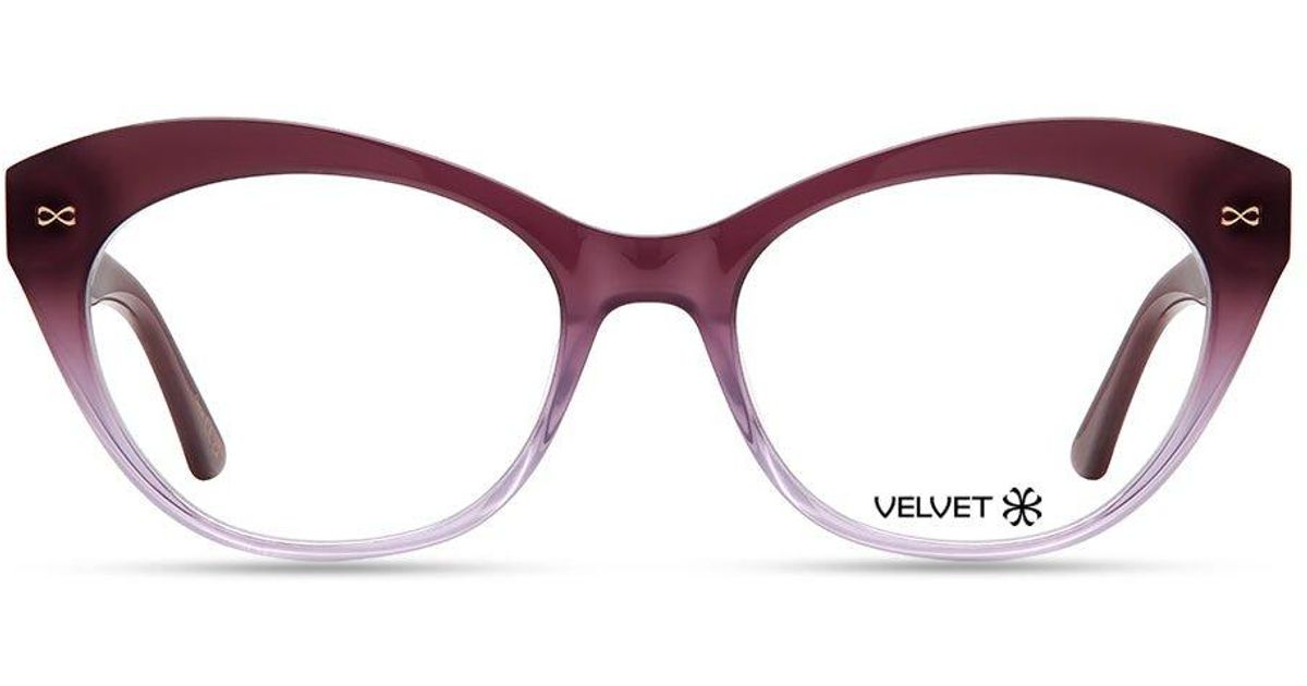 Velvet Eyewear Cat Eye Optical Style in Brown | Lyst UK