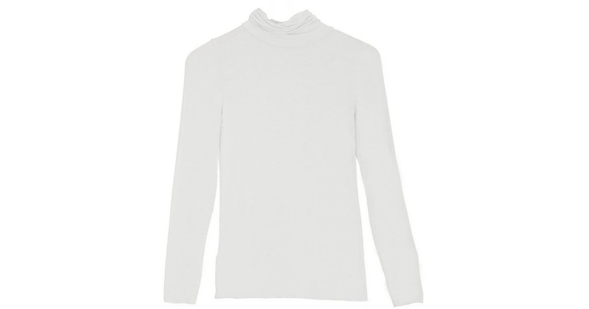 At Last Polo Neck Base Layer in White | Lyst UK