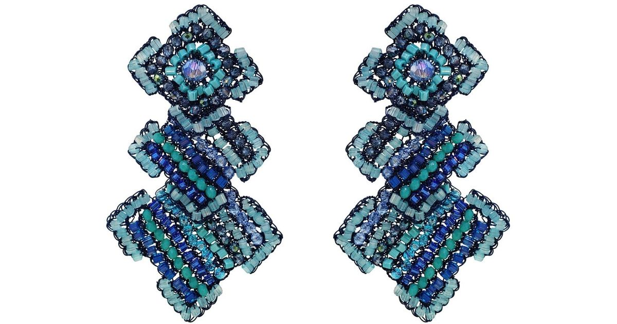 Lavish by Tricia Milaneze Denim Mix Puzzle Cascade Handmade Crochet ...