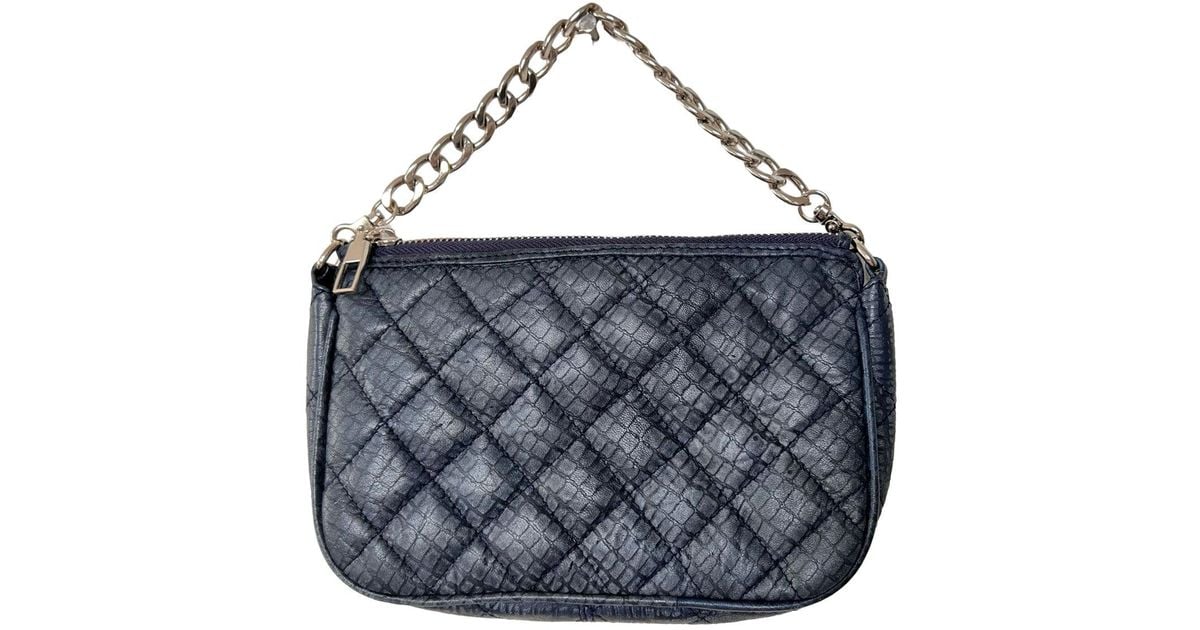 L2R THE LABEL Chain Clutch in Blue | Lyst