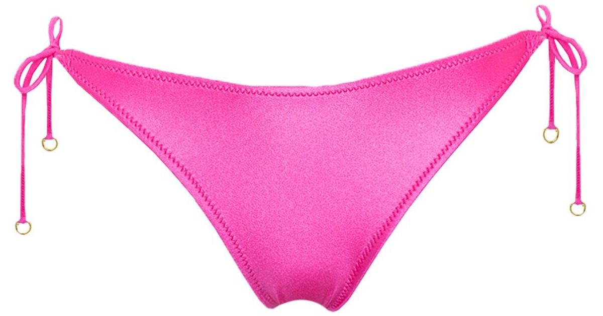 Aulala Paris Miss Enthusiastic Shiny Bikini Bottom in Pink | Lyst