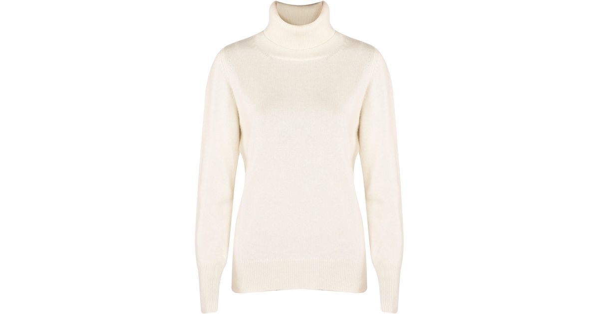 Justlove Cashmere Classic Turtleneck Off in White | Lyst