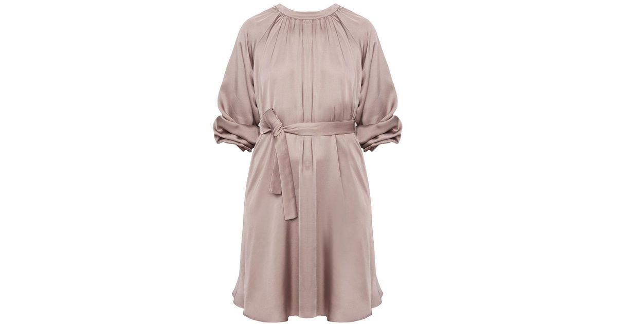 UNDRESS Neutrals Lila Fluttering Midi Dress in Pink | Lyst UK